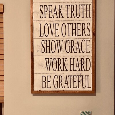 Daily Reminder Sign With Frame - Etsy