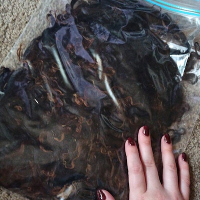 Rainbow-mix Suri Alpaca Fleece and Hand-dyed Suri Locks Spinning and ...