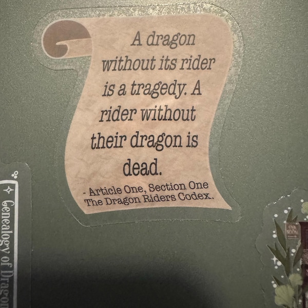 Fourth Wing Riders Codex Scroll Sticker | Officially Licensed | Bookish ...