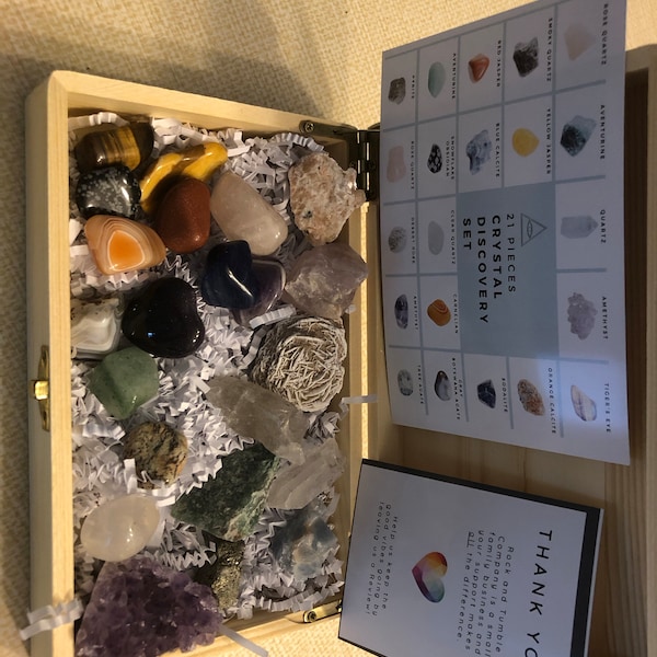 21 Pcs Beginner Crystal Kit-raw Crystal Set-healing Crystal Set-crystal ...