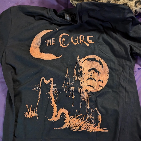 The Cure Cat Tee, 90s Alt Indie Rock, Unisex Shirt, Music Gifts, Cat ...