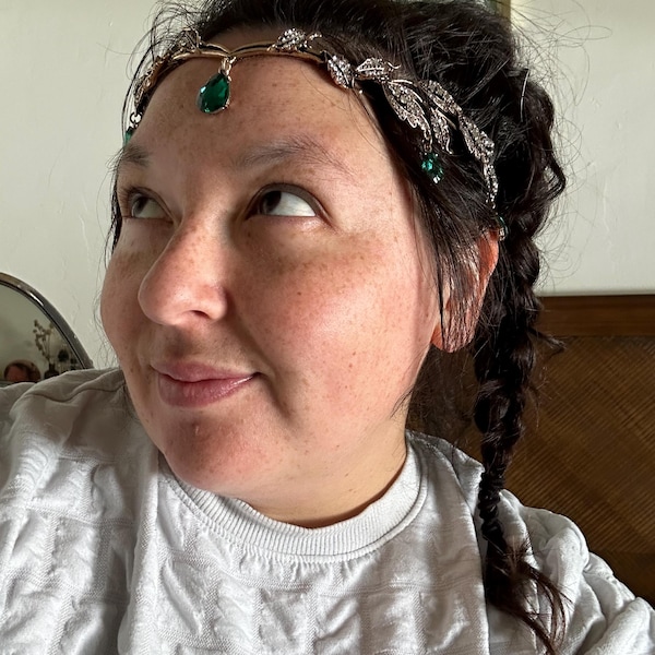 Fiona's Tiara in Gold Color Metal & Clear Crystal Faux Diamond Details ...