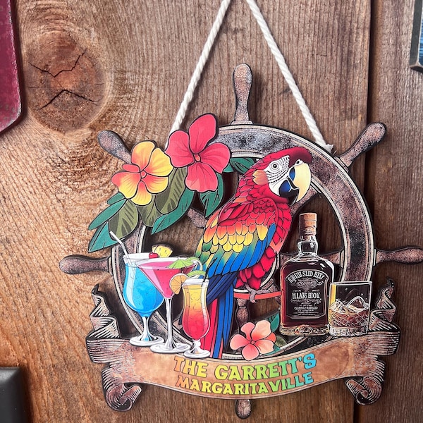 Personalized Tiki Bar Wood Sign Tiki Bar Tiki Hut Tiki Lounge Outdoor ...