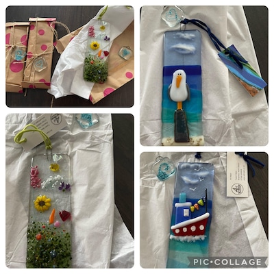 Christmas Tree Fused Glass Decoration With 2 Robins - Etsy UK