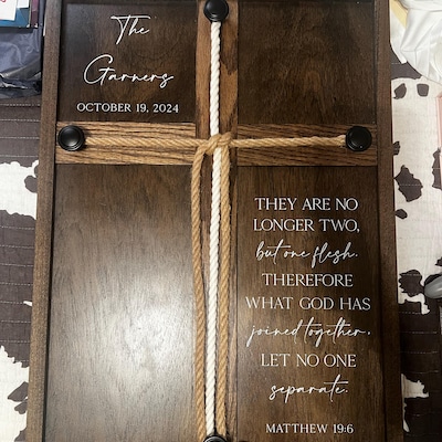 A Cord of Three Strands Unity Ceremony Idea Cross Braid Wedding Signage ...