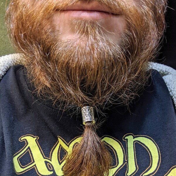 Vegvisir Beard Beads, Viking Compass Hair Rings, Stainless Steel Norse ...