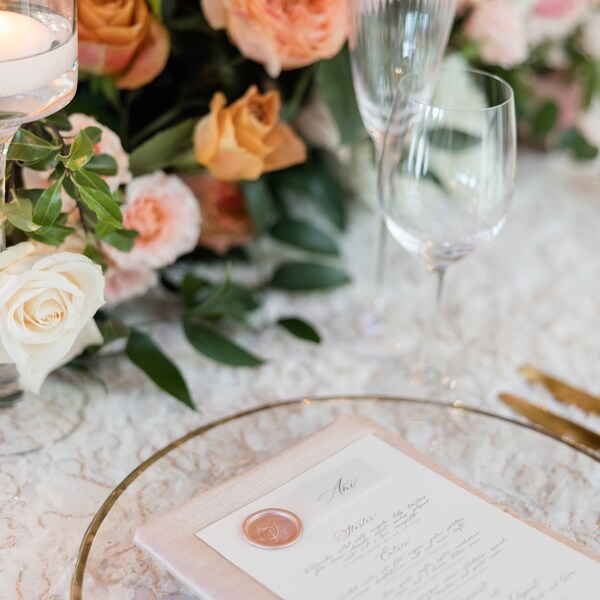 Table Numbers With Deckled Edge, Calligraphy Font | Elegant Wedding ...