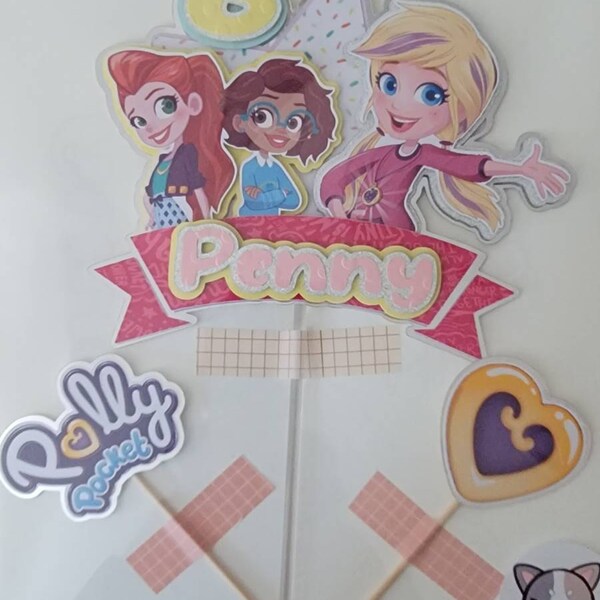 3D (handmade) Bestie Cake Topper and 2 Mini Topper / Cupcake Topper ...