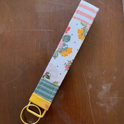 Patchwork Keychain Wristlet - Etsy
