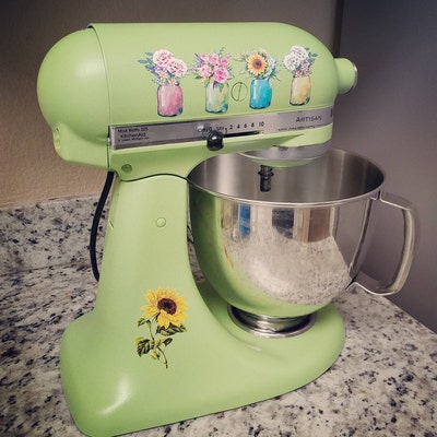 Flower Mason Jars Decal Set for Large Stand Mixers - Etsy