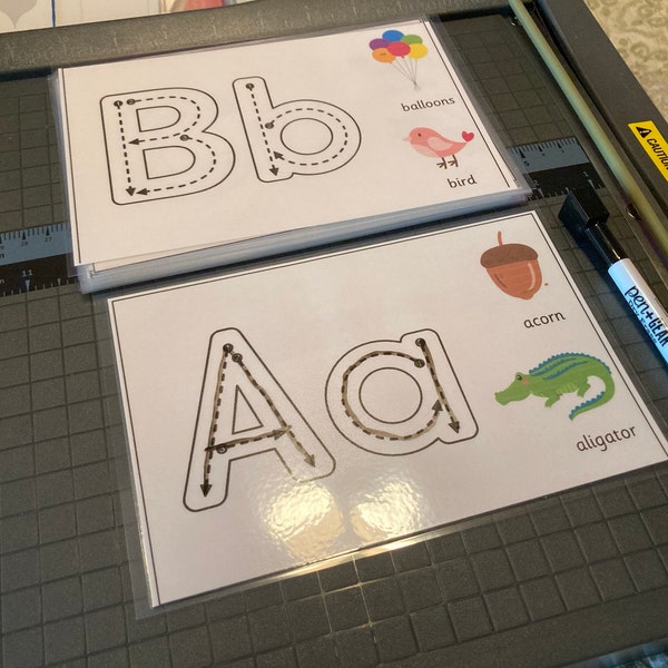Alphabet Playdough Mat- Tracing Mat-instant Download- Preschool ...