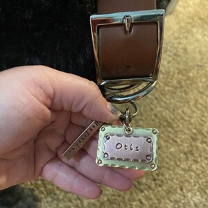 Large Dog Tag Personalized Pet ID Tag With Hand Stamped and - Etsy