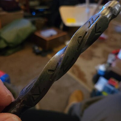 Hand Forged Steel Wand With Twisted Handle - Etsy