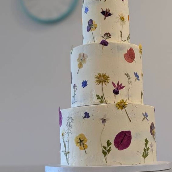 80+pc Edible Pressed Flowers Cake Toppers, Dried Edible Flowers, Edible ...
