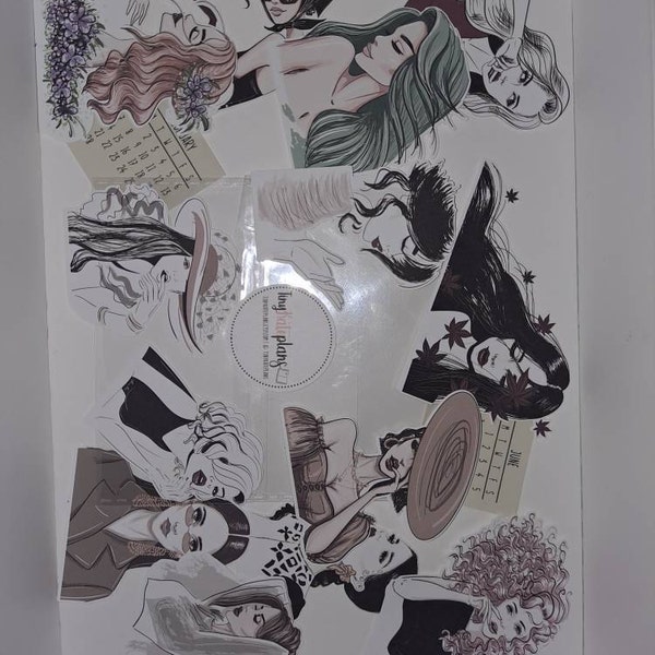 Vintage Inspired Lady Stickers for Junk Journals, Vintage Girls ...
