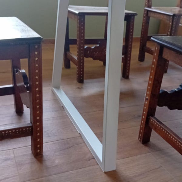 Table Legs, With Double Connecting Bar, Trapeizodal Shape TRIN2B8040 - Etsy