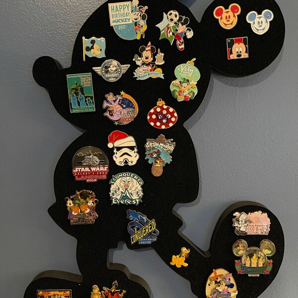 Mickey Mouse Pin Display Board. Showcase and Hold Your Pin Lot of 50 ...