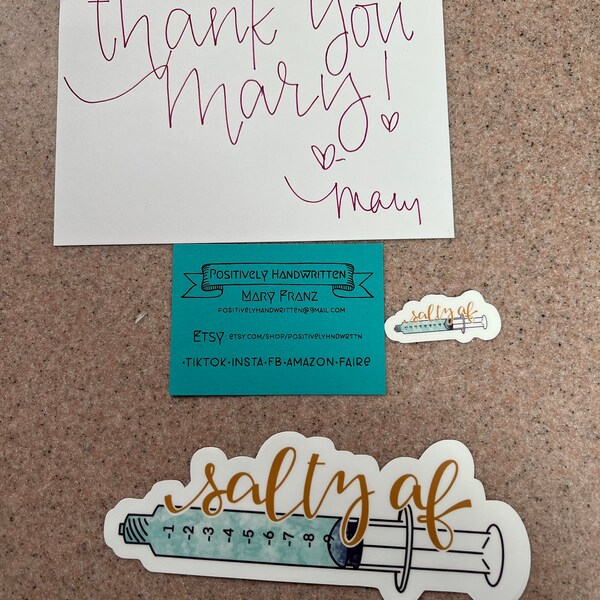 Funny Saline Flush Vinyl Sticker. Stocking Stuffer. Gift for Nurse ...