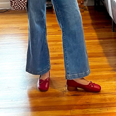 Women Velvet Split Toe Tabi Ballet Flats Vintage Green Brown Tabis ...