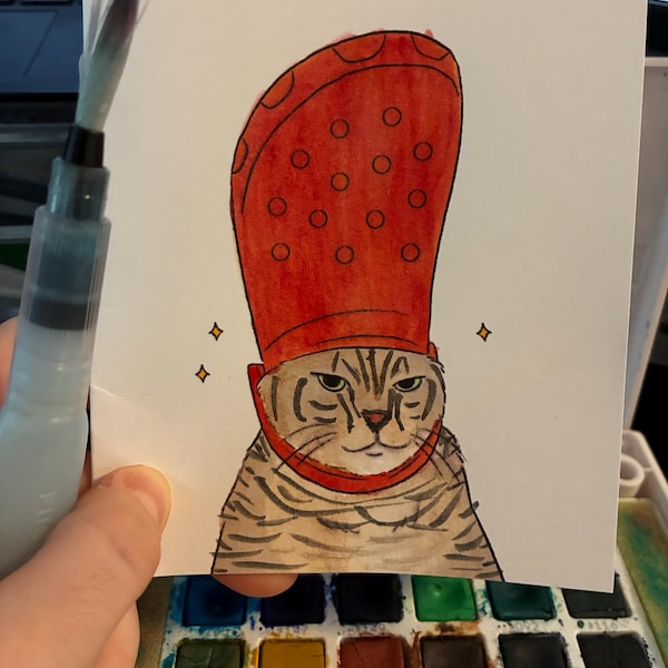 Pope Cat Meme Card, Croc Cat Meme, Funny Cat Card, Marriage Pun ...