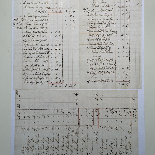 20 Antique Handwritten Ledger Pages Printable Vintage Book Pages for ...