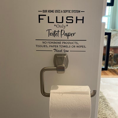 Do Not Flush Vinyl Decal Sign for Bathroom in Airbnb or Business ...
