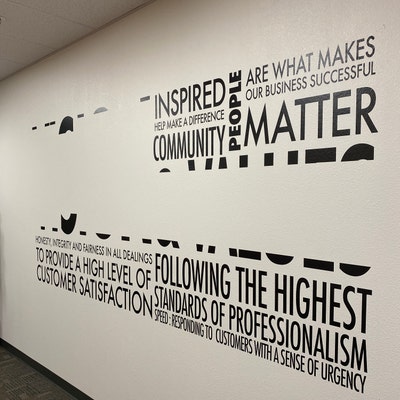 Vision & Values 3D Letters Office Wall Art Wall Decal Wall Sticker ...