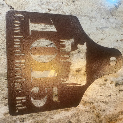 Cattle Ranch Custom Metal Sign Metal Porch Sign, Personalized Metal ...