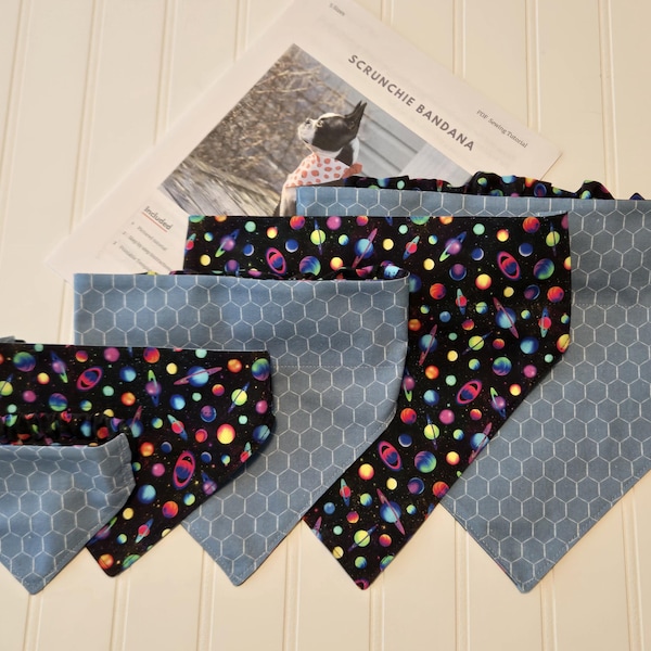 Elastic Dog Bandana PDF Sewing Pattern Tutorial/pet/cat/scrunchie ...