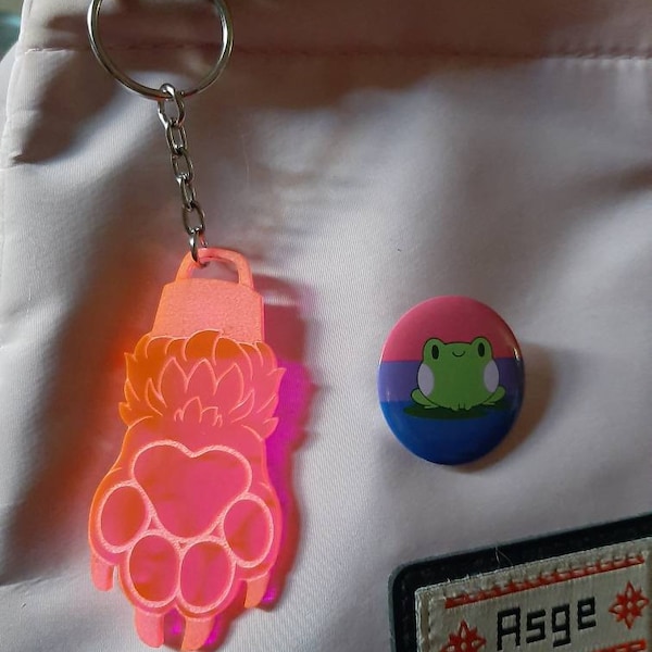 Mini Glow Paw Keychain / UV Glowing Furry Fandom Paws - Etsy