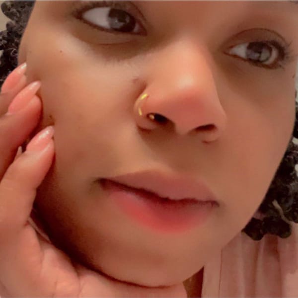 Delicate Nose Ring • Tiny Dot Hug Hoops • 20 Gauge • Thin Dot Hoops ...