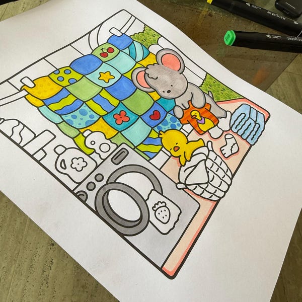 Little Corner: Super Cute Designs of Cozy, Hygge Spaces Coloring Book ...