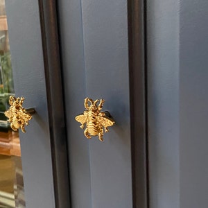 Brass Bee Knobs Bumble Bee Drawer Pulls Wardrobe Knob - Etsy