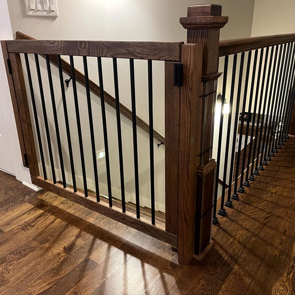 Custom Pet or Baby Gate, Wood and Metal, for Dogs and Puppies, Small ...
