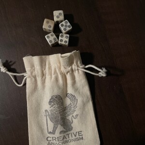 Medieval Bone Dice Set qty 5 Viking Spots D6 Set for - Etsy