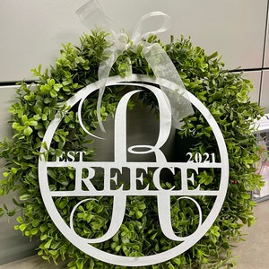 Last Name Sign EST Initial Sign Personalized Family Name - Etsy