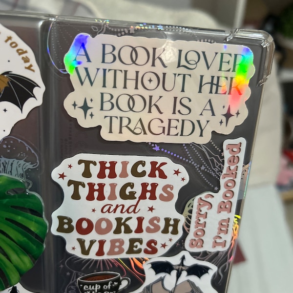 Book Lover Fantasy Sticker / Holographic / Romantasy / Bookish Sticker ...