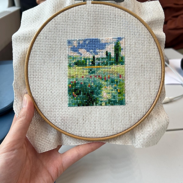 Tiny Art Cross Stitch Pattern "path on the Island of Saint Martin ...