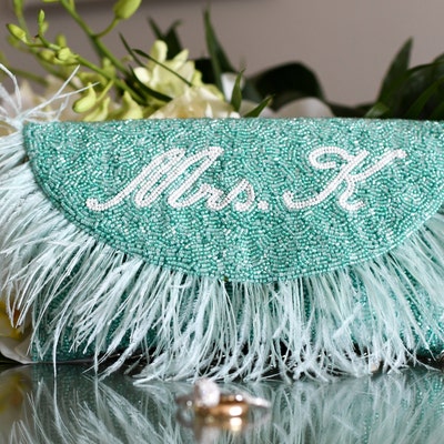 Beaded Letter Customized Coin Pouch Bag Money Bag Change - Etsy