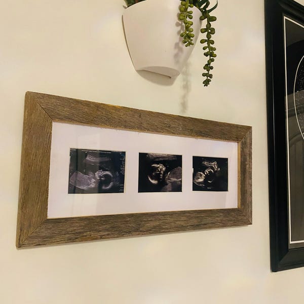 Sonogram Picture Frame |baby Ultrasound Trimester Progression Keepsake ...