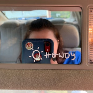 Howdy Car Sticker Cute Trendy Car Decal Mirror Car Sticker Cute Bumper ...