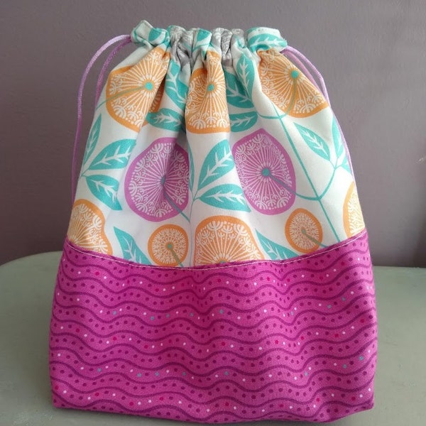 PATTERN, Drawstring Bag, Knitting Bag, PDF Sewing Pattern, Project Bag ...