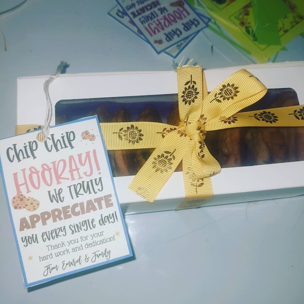 Printable/editable Cookie Thank You Cookie Treat Gift Tag for Employee ...