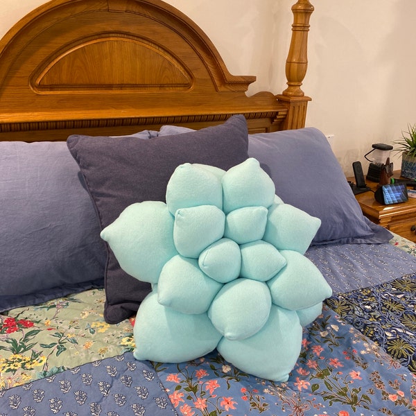 3D Succulent Pillow - Choose Your Color - Throw Pillow, Succulent ...