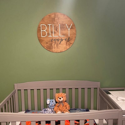 Customized Baby Name Sign 12-36 Inch Baby Shower Round - Etsy