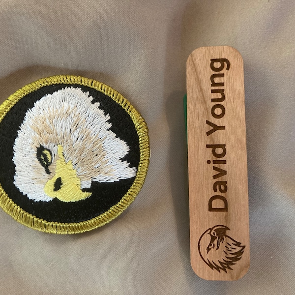 Laser Engraved Wooden Name Tag - Etsy