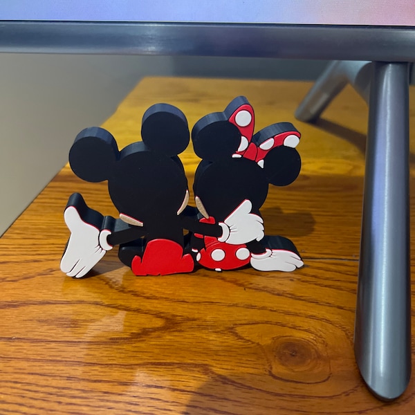 Mickey Kiss on the Cheek, Mickey Minnie Love, Tiered Tray Decor, Mickey ...