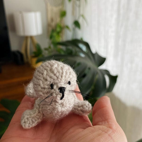 Baby SEAL Knitting PATTERN PDF, Knitted Animal Toy, Flat Knitting Easy ...