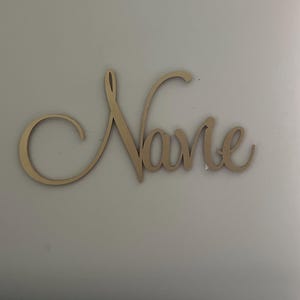 Custom Nursery Name Sign Custom Wood Cutouts Placard Wood Name Cutout ...