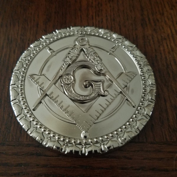 Masonic Past Master AF&AM Chain Collar Jewel 3 Inches Tall Gold Plated ...